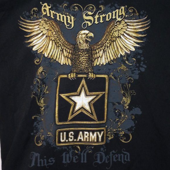 Bayside | Shirts | Vintage Us Army Strong Bayside Mens Black The True ...